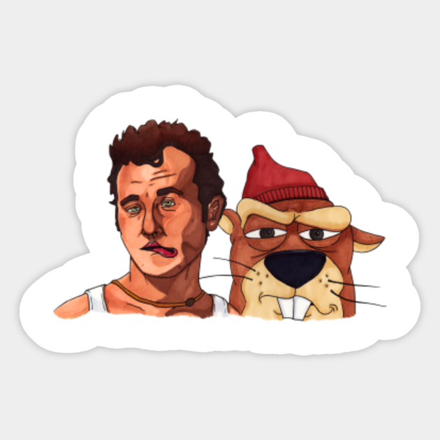 Carl Spackler And Gopher Caddyshack Art Gunga Galunga Caddyshack Sticker Teepublic